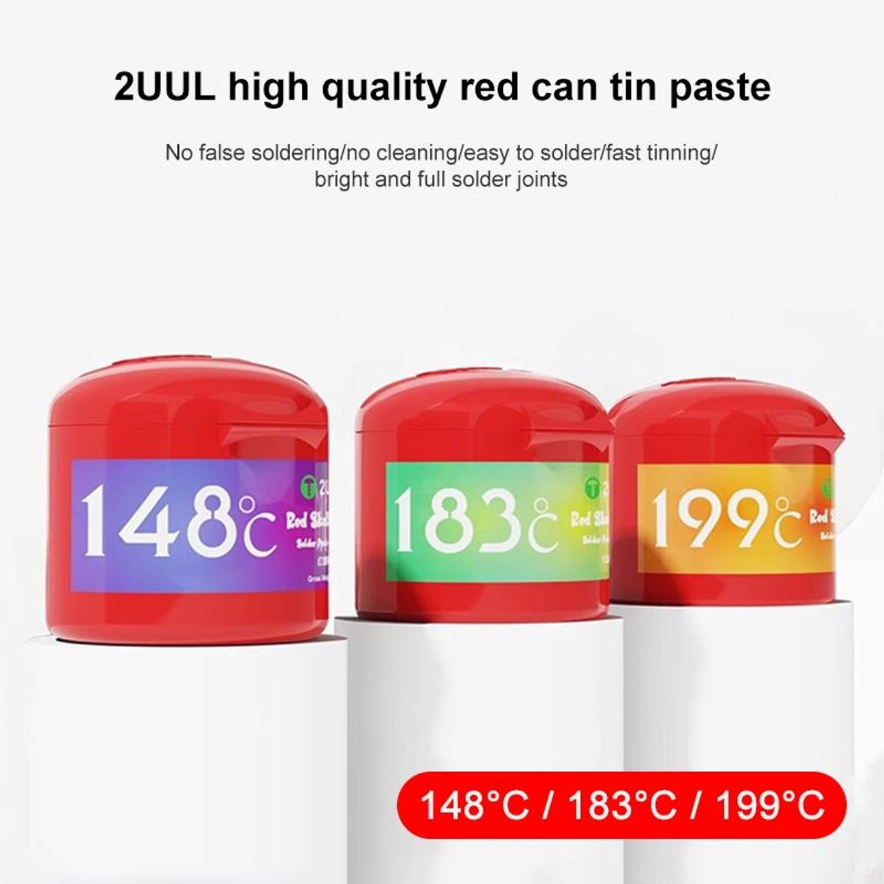 2UUL Red Skull Solder Paste for Repair (148℃ 183℃ 199℃) 50g - Gsm King